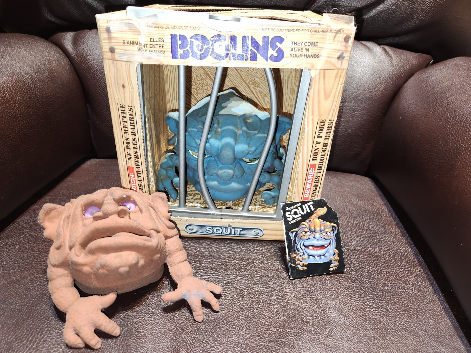 1987 Vintage Boglins Squit Puppet Toy Mattel 4788 in box and Doink ...