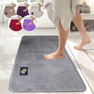 Non Slip Bath Mat Extra Large Bathroom Rug Toilet Pedestal Mat Washable ...