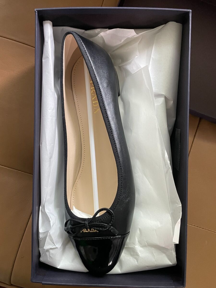 Prada Black Calzature Donna Nappa + Vernice Ballerina Flats Prada Black Calzature Donna Nappa + Vernice Ballerina Flats