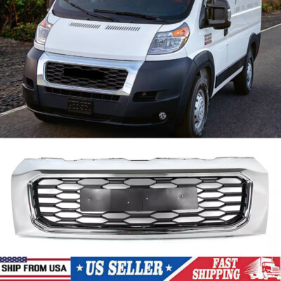 Fit 2019-22 Ram ProMaster 1500 2500 3500 Chrome+Black Front Bumper ...