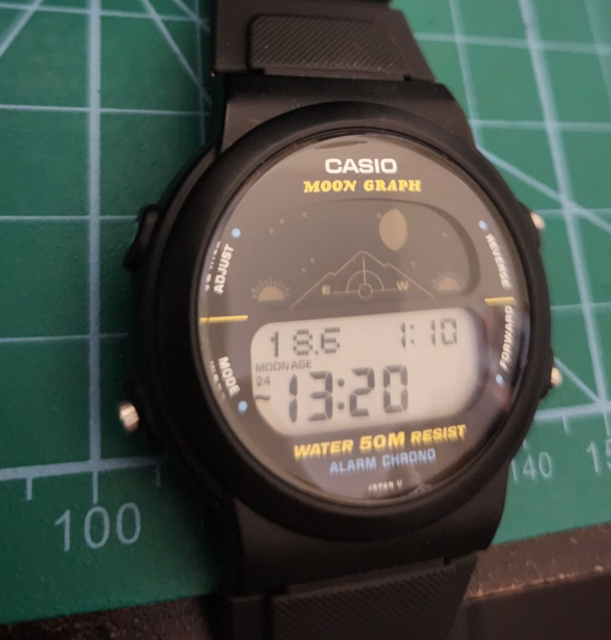 Casio GMW-15 Module 832 - Rare and Collectible Moon Phase Vintage Watch ...