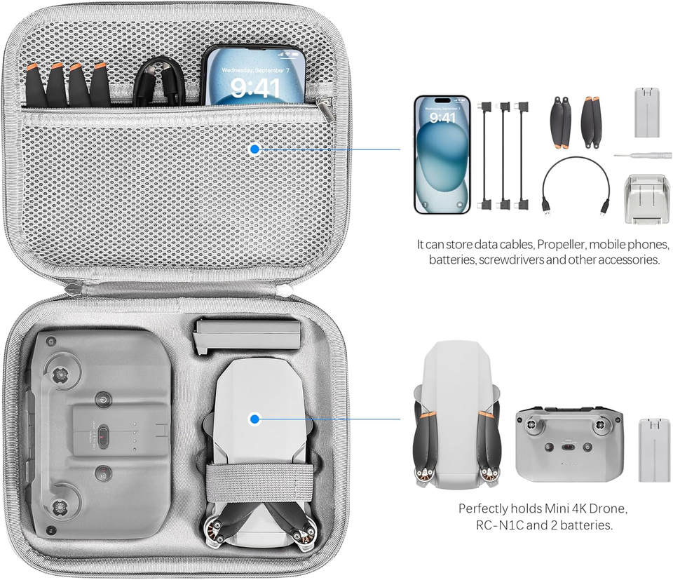 Fpvtosky Custodia Rigida per Drone DJI Mini 2 Se/Mini 4K, Custodia ...