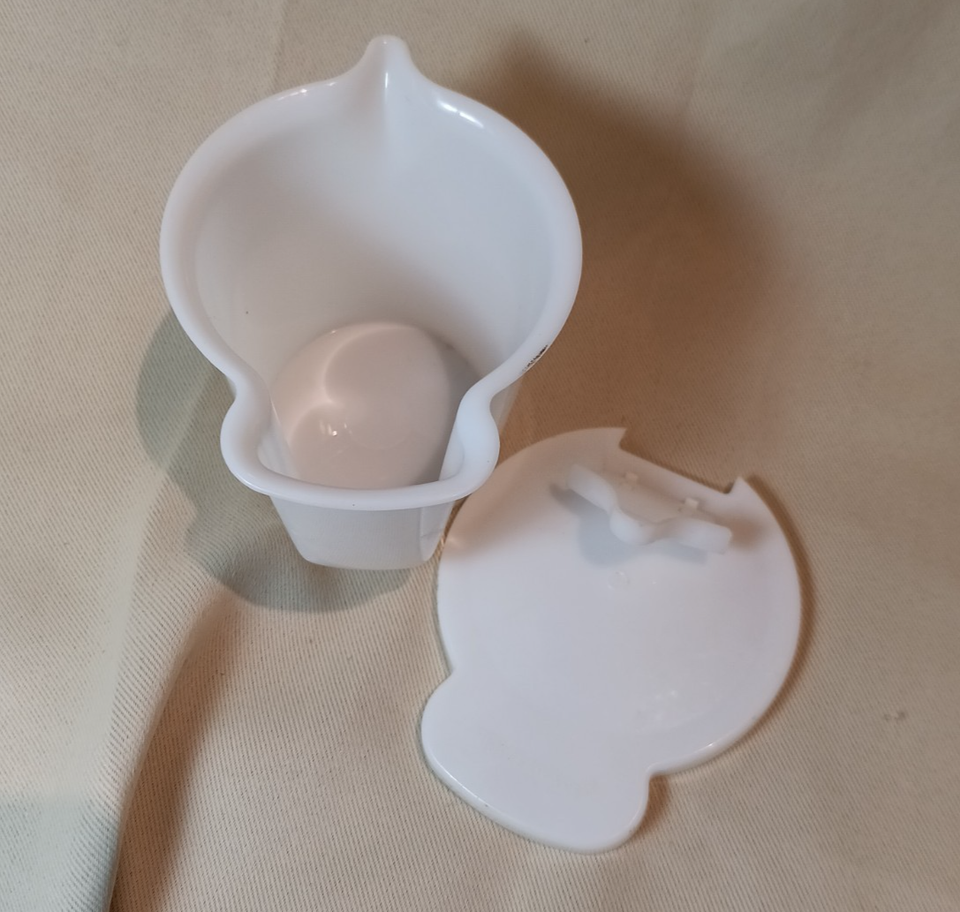 Vintage White Tupperware Creamer with Lid Plastic Kitchen Storage Retro ...