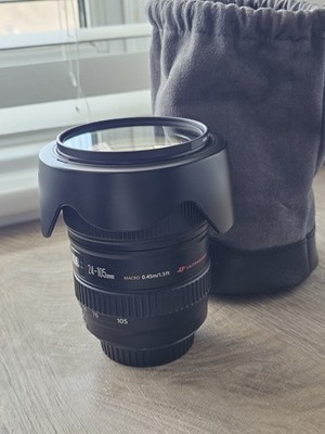 Canon EF 24-105mm F4 L IS USM Lens With Bag, Canon Len’s Hood And UV ...