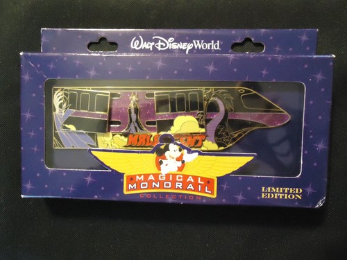 DISNEY WDW MAGICAL MONORAIL COLLECTION MALEFICENT JUMBO PIN IN BOX LE ...