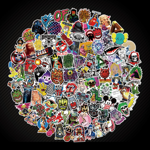 200 Skateboard Stickers bomb Vinyl Laptop Luggage Decals Dope Home ...