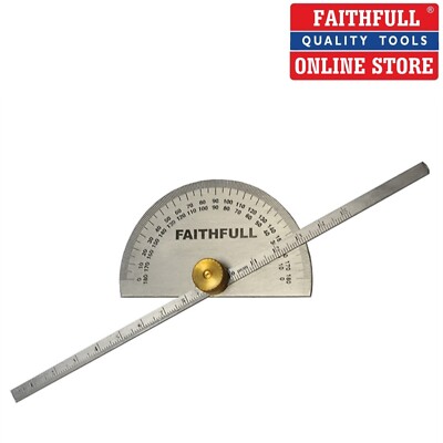 6" / 150mm DEPTH GAUGE WITH PROTRACTOR ANGLE FINDER TOOL, FAITHFULL ...
