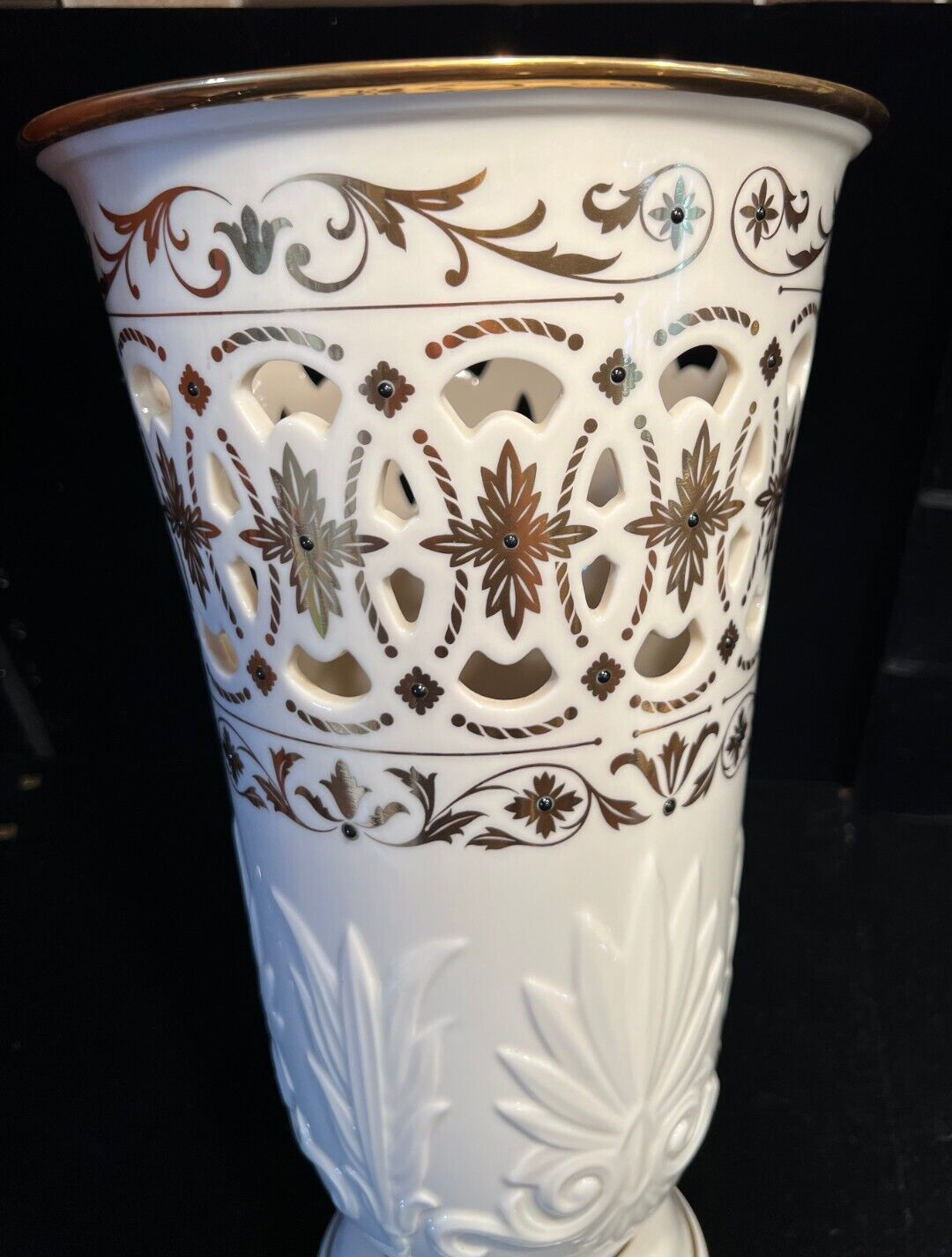 Lenox Millennium Collection LARGE CENTERPIECE Vase 12"H Signed ...