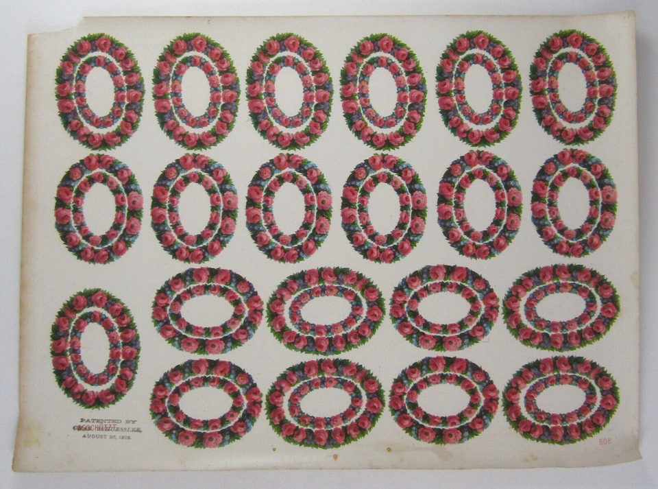 Antique Flower Roses Victorian Decal Transfer Sheet Decoupage ...