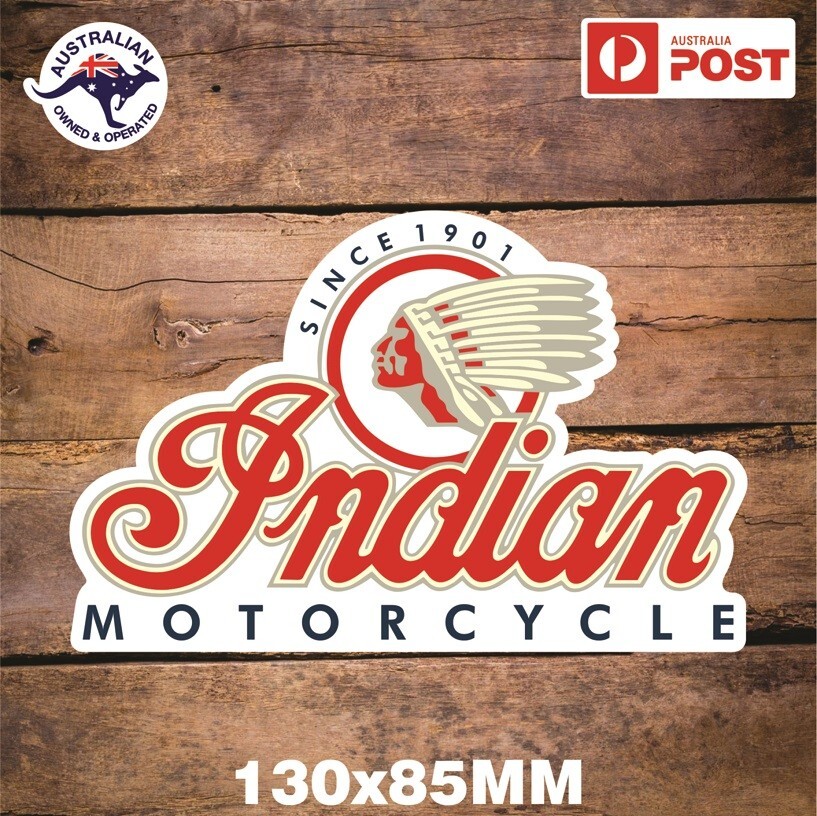 INDIAN MOTORCYCLE STICKER RETRO VINTAGE SINCE 1901 | eBay Australia