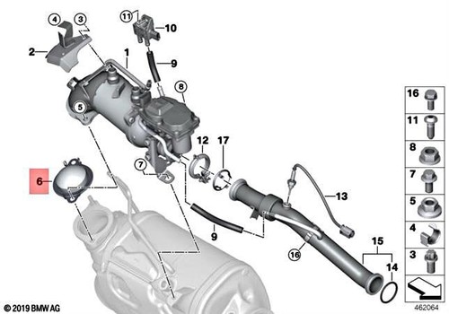 Genuine BMW X3 M X4 X5 X6 G01 G02 G05 G06 G07 G11 G12 Gasket Steel ...