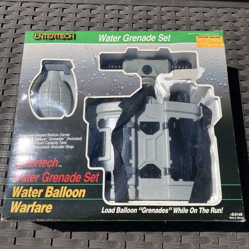 Vintage 1987 Entertech Water Grenade Set Water Pump works great! Load ...