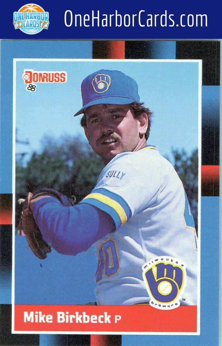1988 Donruss Milwaukee Brewers #49a Mike Birkbeck | eBay