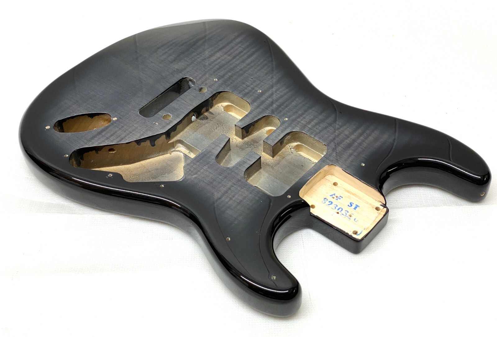 OEM ALL WOOD Fender Squier STRAT BODY Black Burst Flame Maple Top FMT ...