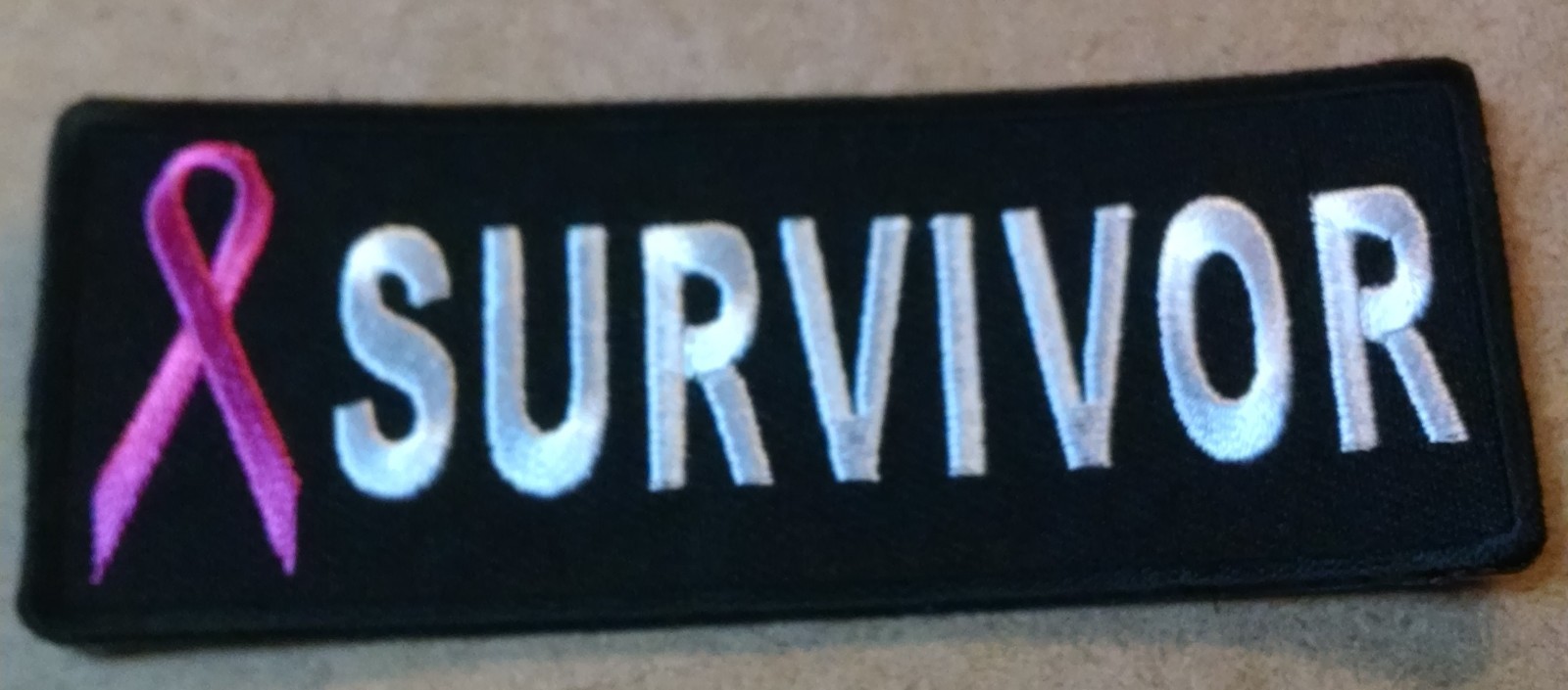 Breast Cancer Survivor Pink Ribbon Embroidered Biker Patch | eBay