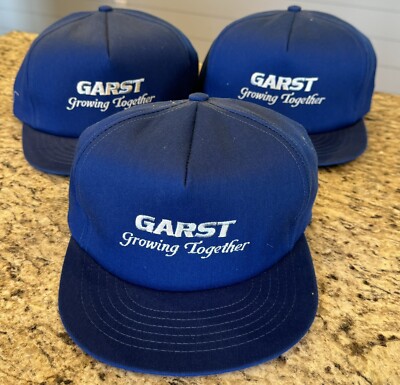 (3) Vintage GARST SEED Corn Snapback Trucker Cap Hat Patch Made 1980 ...