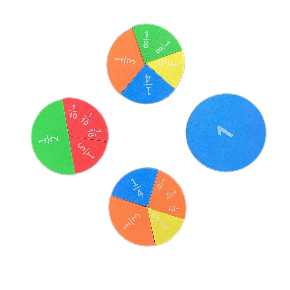 Fraction Tiles Math Fraction Demonstrator Classroom EVA Foam Fraction ...