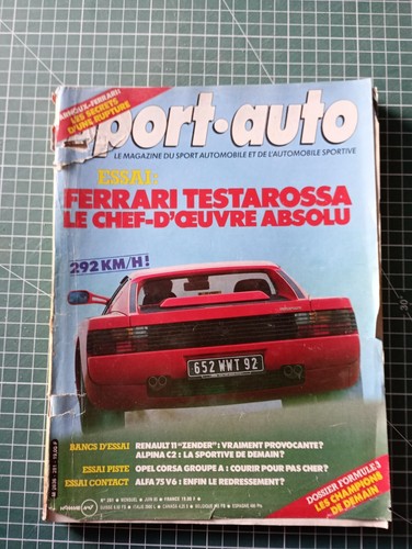 AM011 Sport auto N°281 1985 Testarrossa R11 Zender Corsa grp A Alfa 75 ...