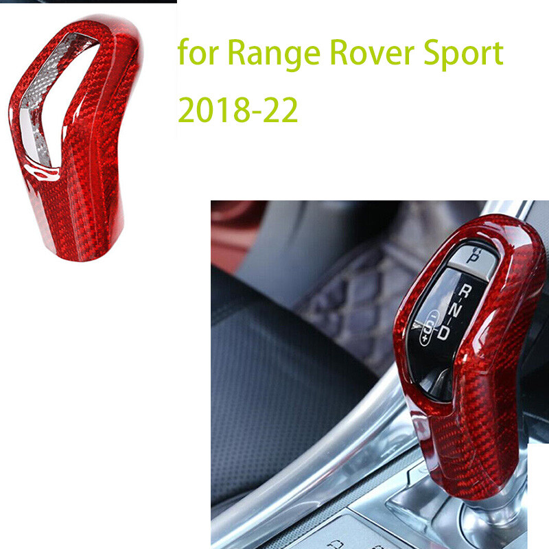 Red Carbon Fiber Gear Shift Knob Trim for Range Rover Sport 2018-22 ...
