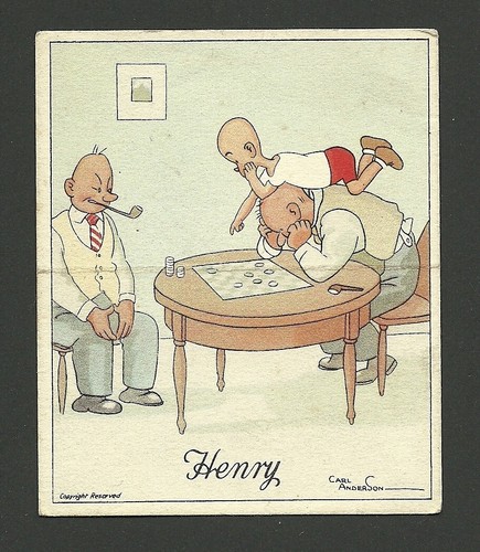 HENRY Comic Strip 1935 Cigarette Card Playing Checkers | eBay