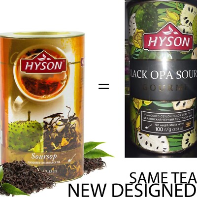 Hyson OPA Soursop Gourmet Flavoured Ceylon Black Leaf Tea Pure Tasty ...