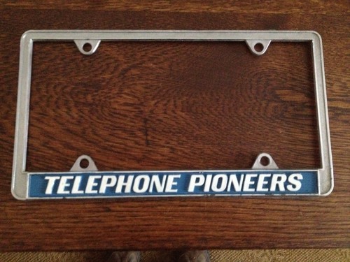 Vintage Bell Telephone License Plate Frame Telephone Pioneers | eBay