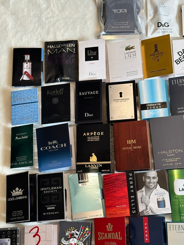 100 COLOGNE SAMPLES FOR MEN - UNIQUE, NO DUPES, GET EVERTHING PICTURED ...