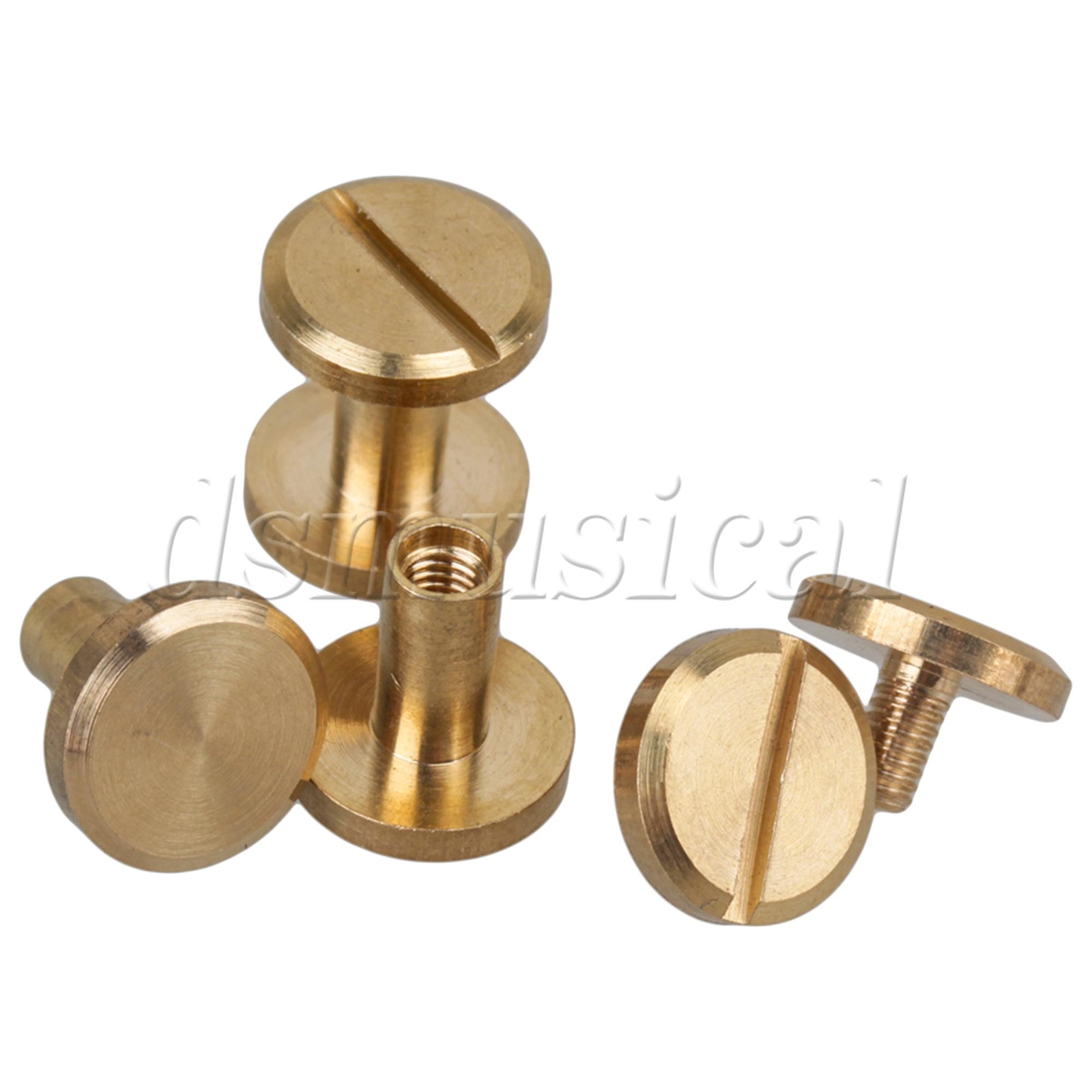 40pcs Brass Rivets Chicago Screws Slotted Flat for DIY Leather Tools ...