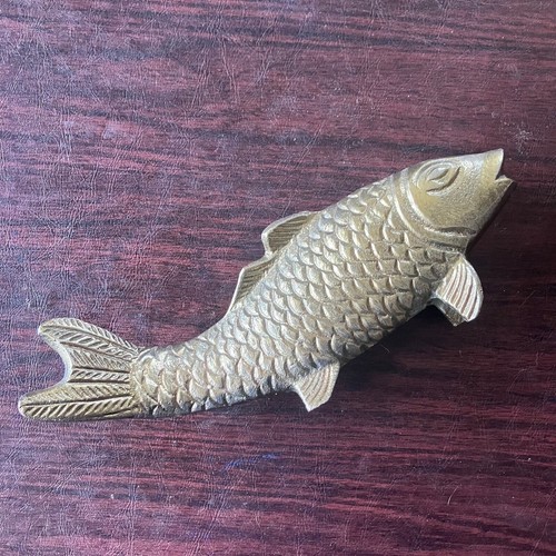 Vintage 70s Hammered Brass Koi Fish Figurine sculpture | eBay