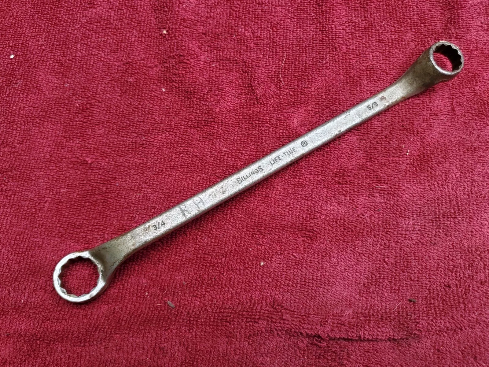 Vintage Billings 5/8” x 3/4” 12 Point Double Box End Wrench L8729 USA ...