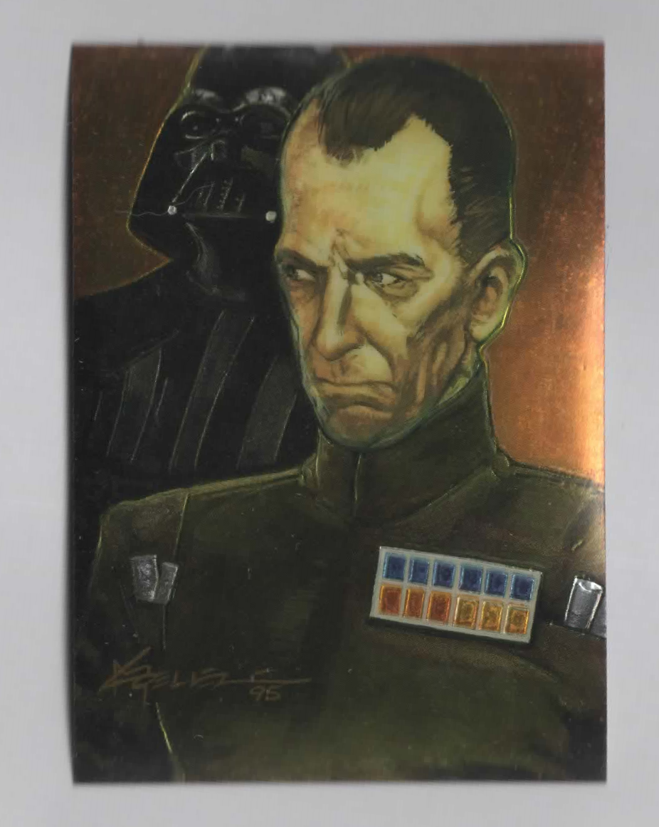 1996 Topps Star Wars Finest Chromium Trading Card #21 Grand Moff Tarkin ...