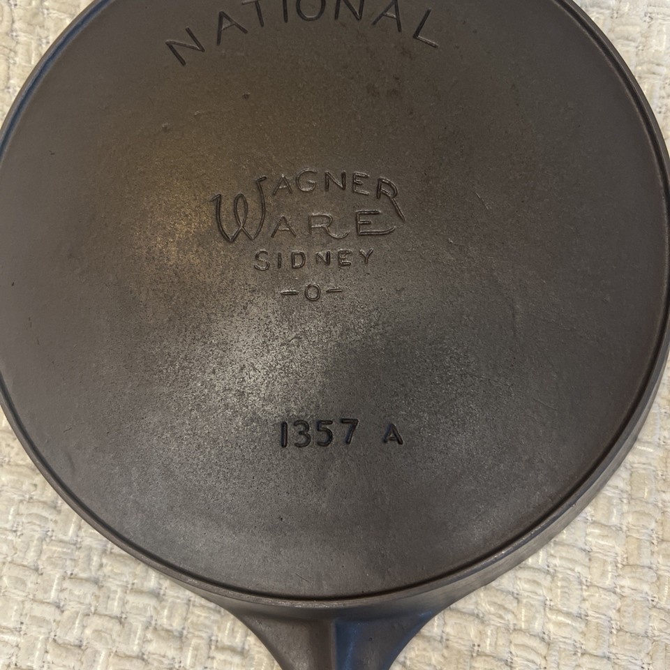 National Wagner Ware Sidney O - #7 - Cast Iron Skillet 1357 Restored | eBay