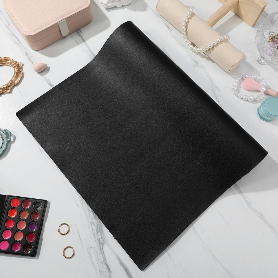 Black PU Table Protector Mat Non Slip Dining Table Cover for Kitchen ...