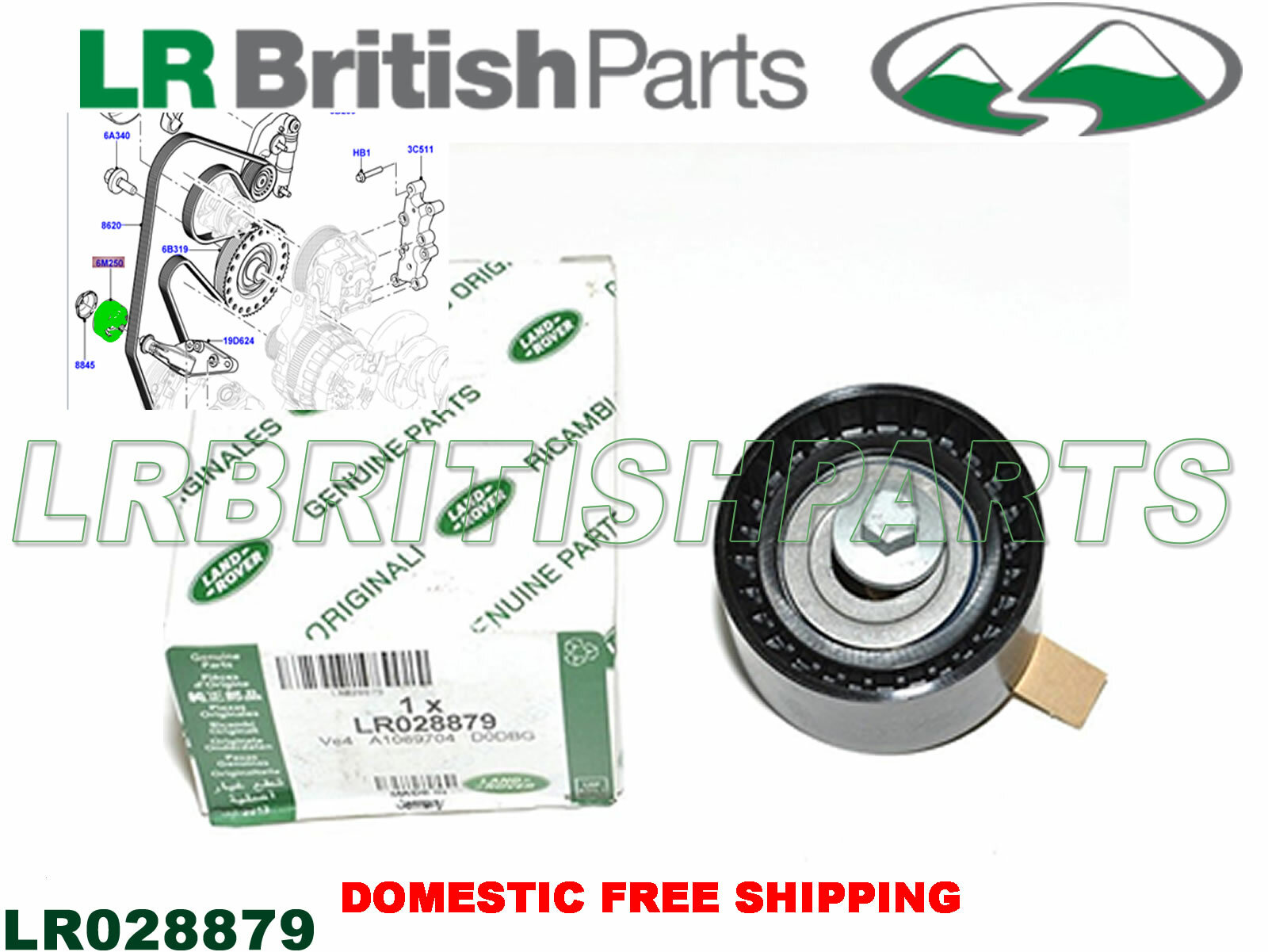 GENUINE LAND ROVER LOWER IDLER PULLEY DRIVE | Grelly USA