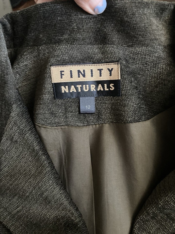 NWT Finity Natural Preppy Business Casual Solid Women's Blazer Jacket Sz 12 | eBay