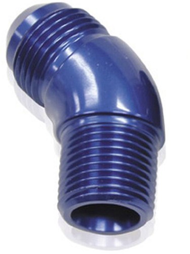 Aeroflow 45 Degree NPT to AN Full Flow Adapter 3/8 to -6AN Blue (AF523 ...