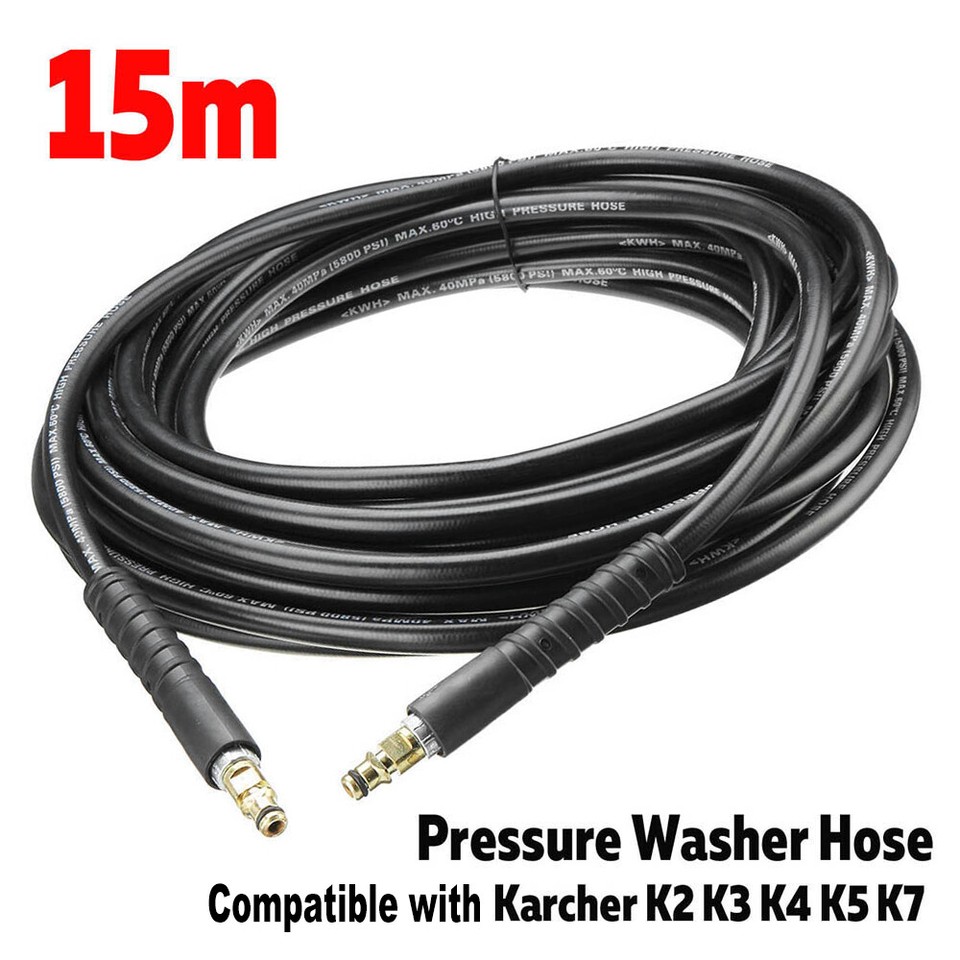 High Pressure 15M Washer Hose Compatible with Kar-cher K Series K2-K7 ...
