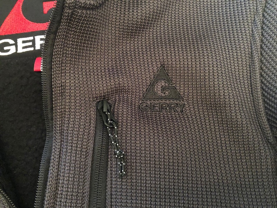 Gerry men's fleece lined super heavy zip-up jacket, Medium, Dark gray ...