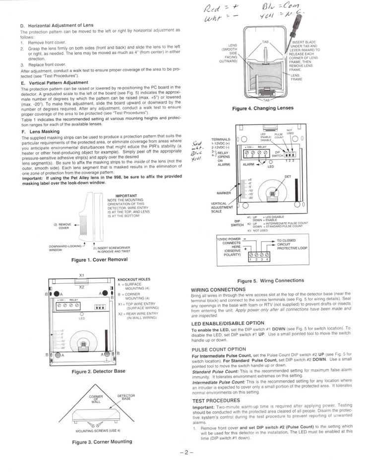 Ademco 998 PIR Motion Detector w/ Lookdown Zone Brand new in the box | eBay