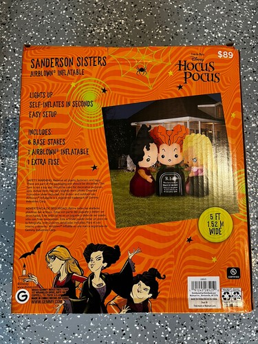 Sanderson Sisters RIP Emily Binx Hocus Pocus Halloween Inflatable New ...
