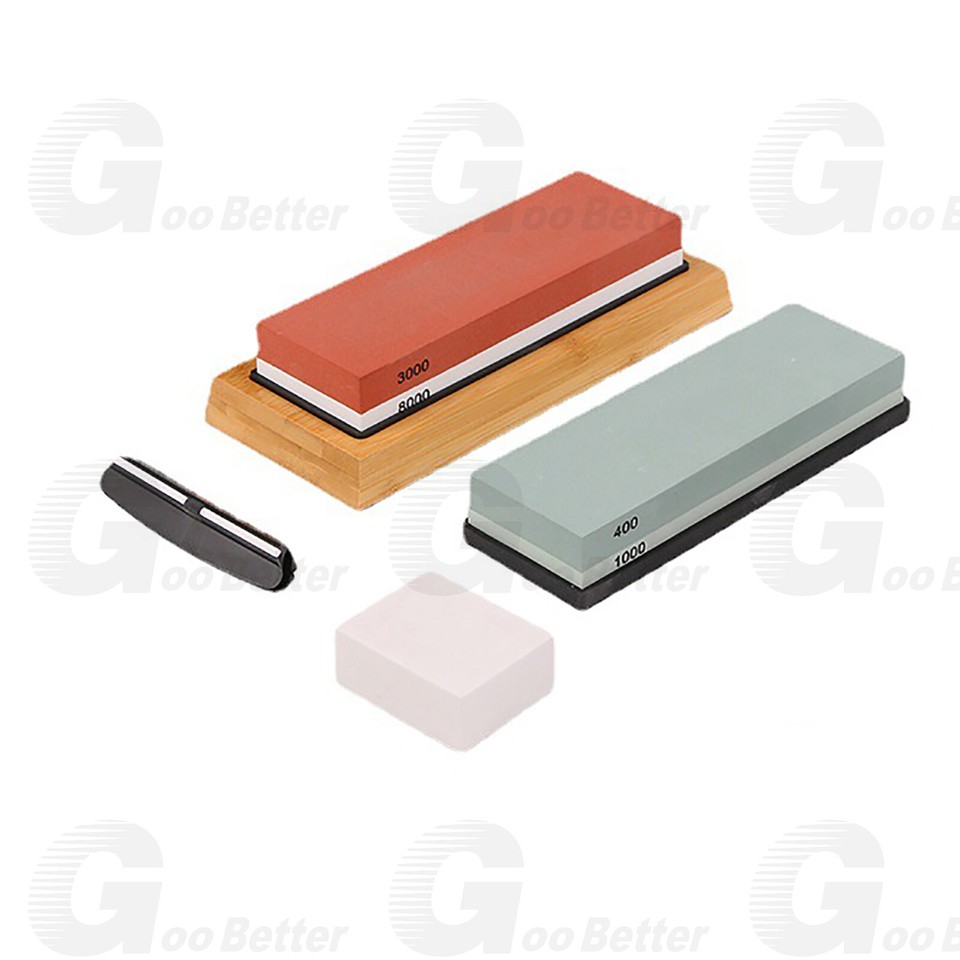 Knife Sharpening Stone Includes 4 Side Grit 400/1000 3000/8000 ...