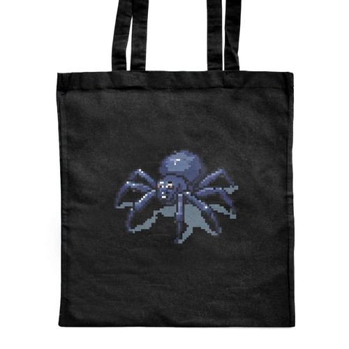 'Crawling Spider Pixel Art' Classic Black Tote Shopper Bag (ZB00021218 ...
