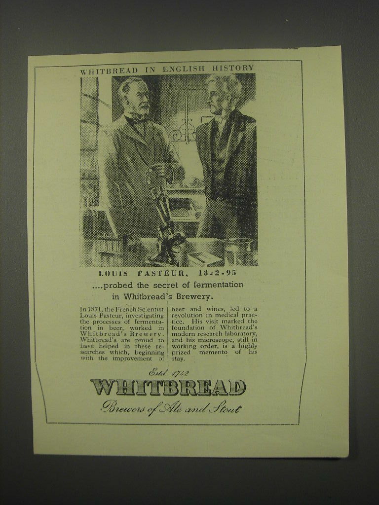 1949 Whitbread Ale and Stout Ad - Whitbread in English History Louis ...