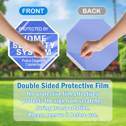 Protected by Home Security System Signs for Yard - 10" X 28" Police ...