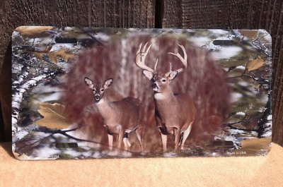 Deer Buck Camouflage Novelty License Plate Hunting Metal Auto Car Truck ...