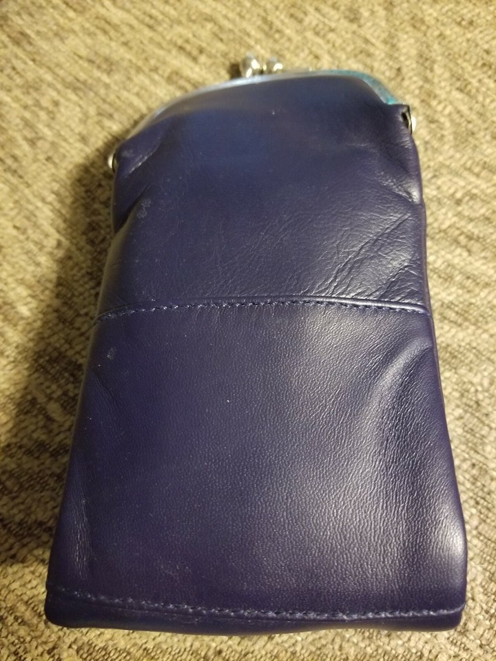 Marshal Leather Navy Blue 120's Cigarette Snap & Zip Case Coin Purse | eBay