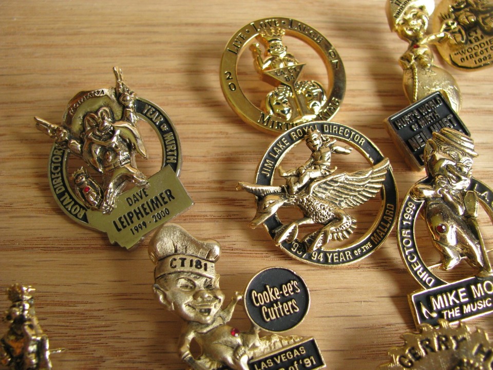 Vintage lot 31 LAPEL TIE Tack Pins ROYAL ORDER OF JESTERS Shriner ...