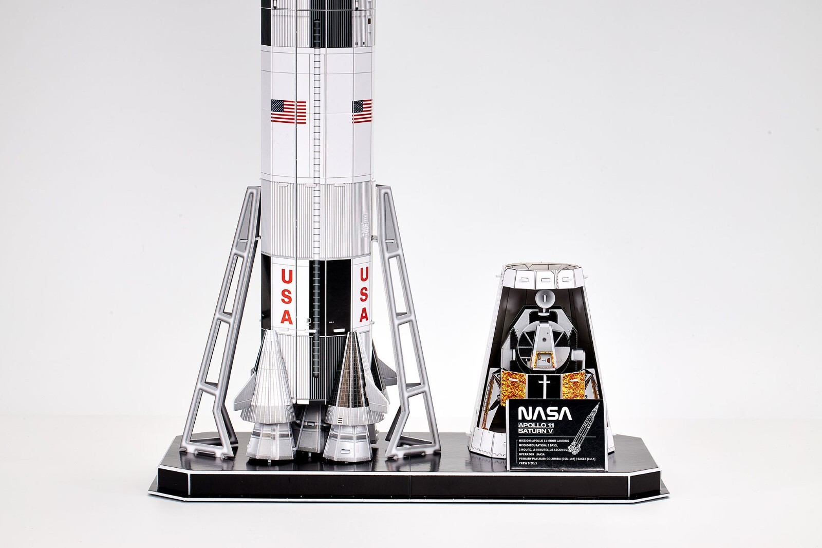 Apollo 11 Saturn V Rakete NASA 81,5 cm 3D Puzzle 136 Teile Revell 00250 ...