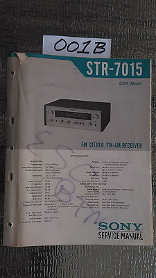 Sony str-7015 Service Manual schematic Original stereo tuner radio ...
