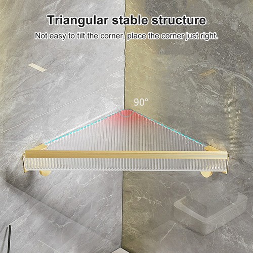 Corner Shower Caddy Triangle Shape Shampoo Holder No Drilling Bathroom ...
